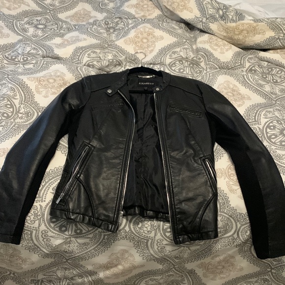 Express | Jackets & Coats | Express Size Medium Pleather Biker Jacket ...